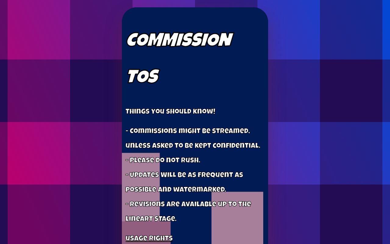 Ang commission TOS